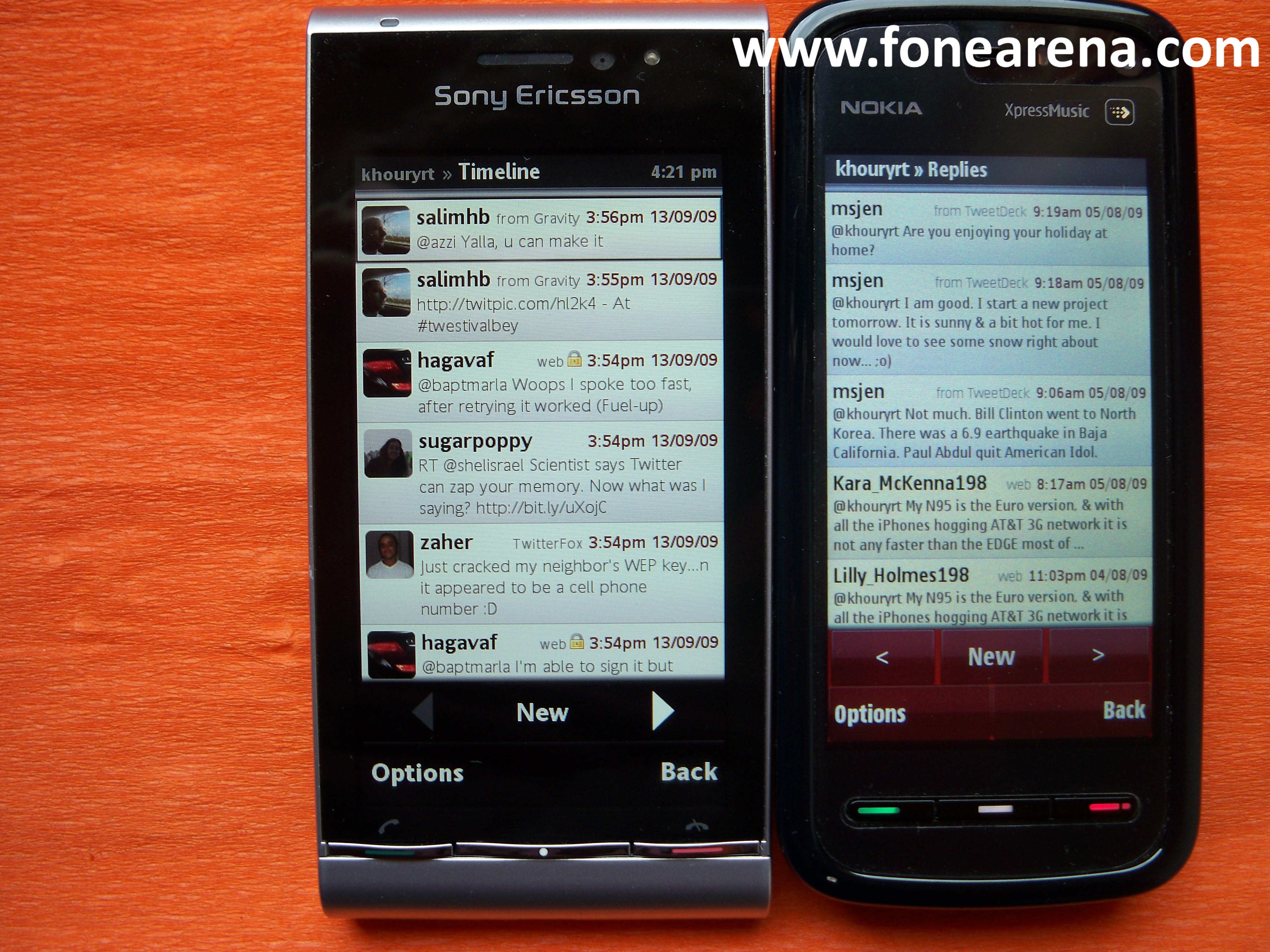 Sony Ericsson Satio VS Nokia N97, 5800 XpressMusic And X6