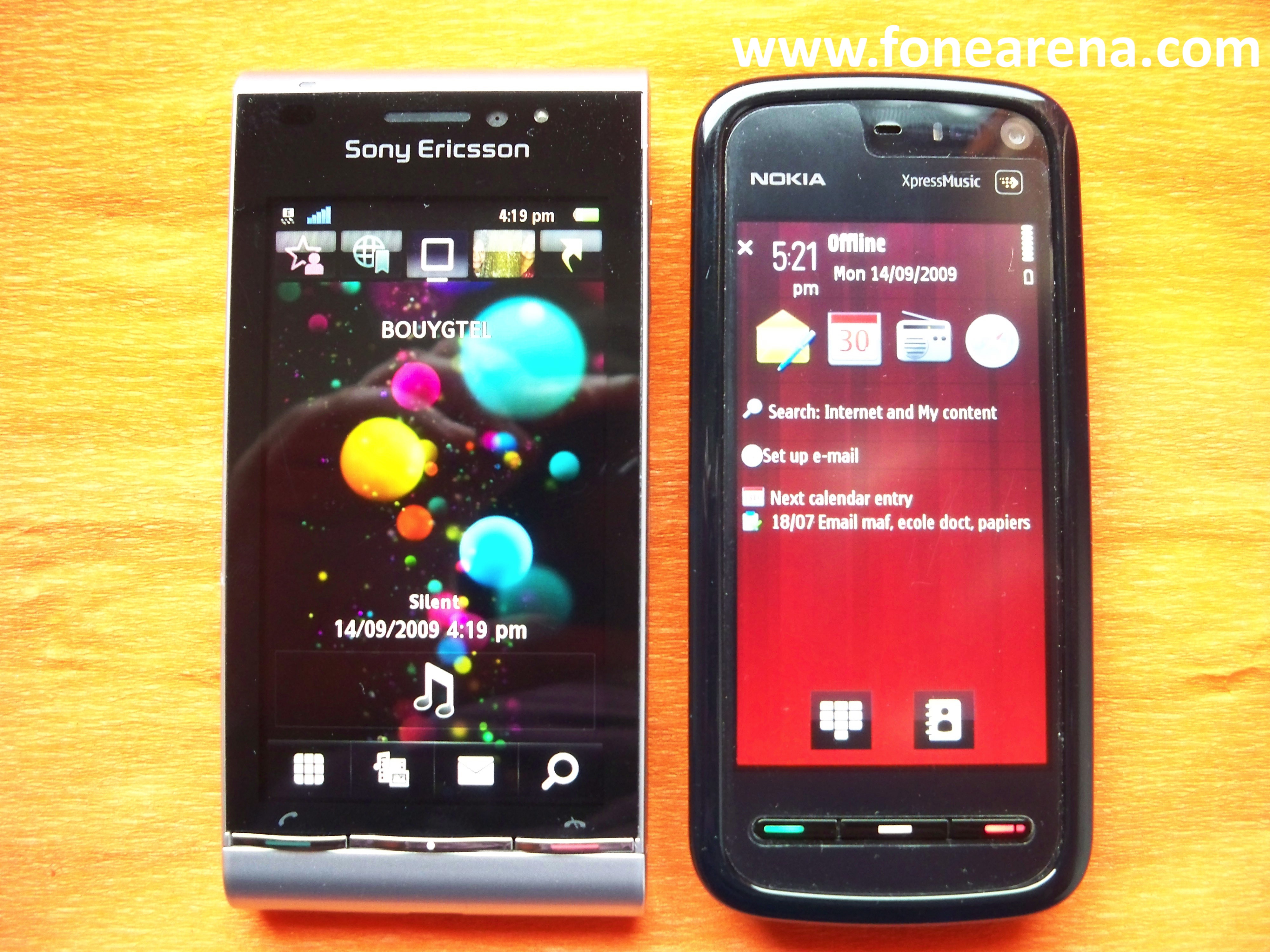 Sony Ericsson Satio VS Nokia N97, 5800 XpressMusic And X6